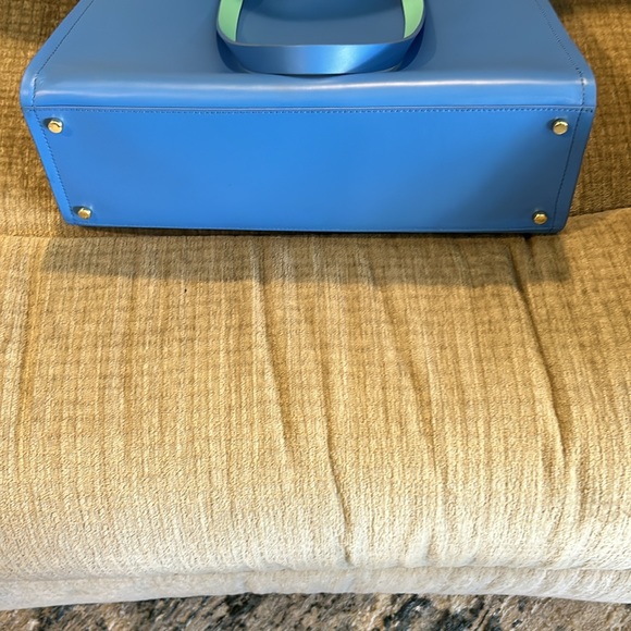 kate spade | Bags | Kate Spade Tote Shoulder Bag Blue Accent Of Green ...